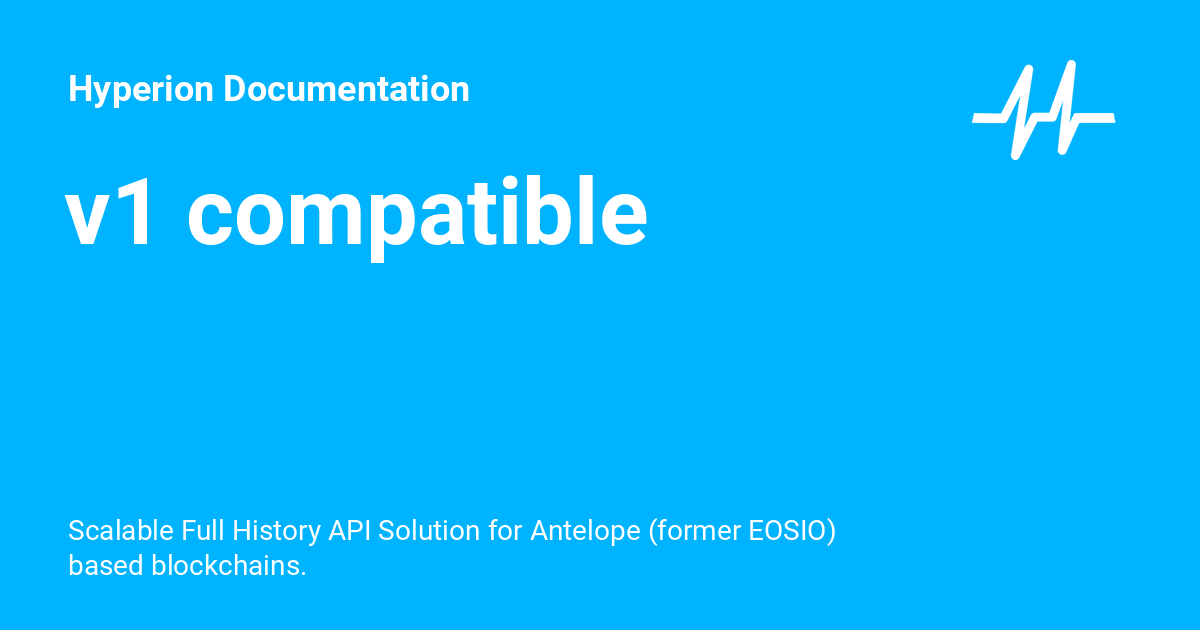 v1 compatible - Hyperion Documentation