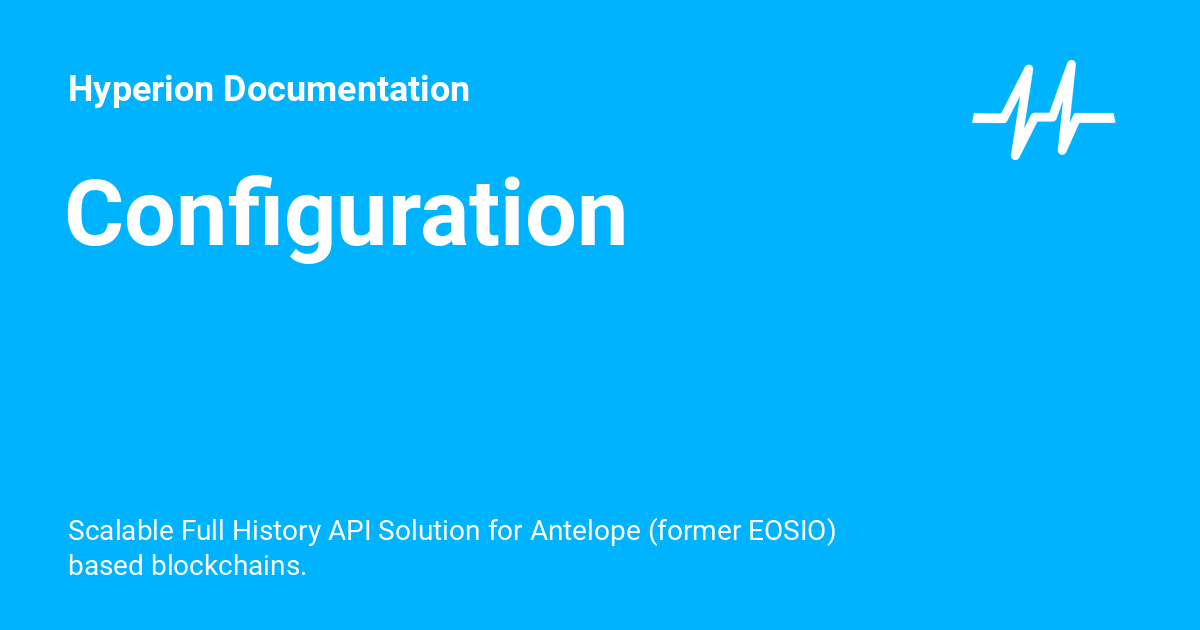 Configuration - Hyperion Documentation