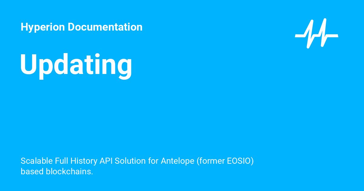 Updating - Hyperion Documentation
